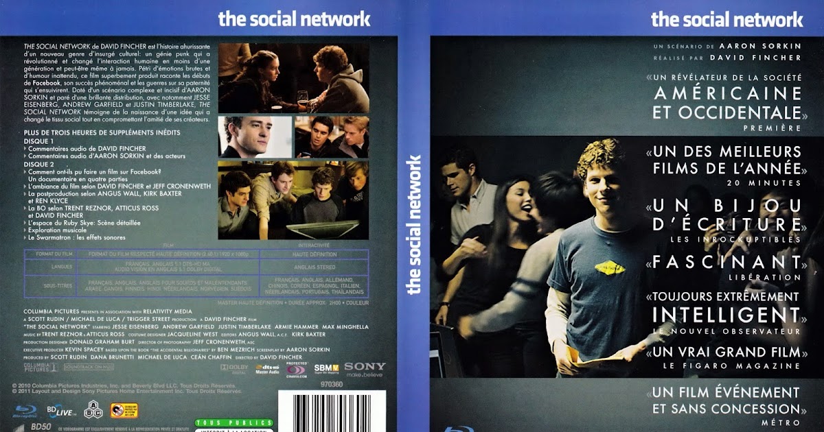BLU-RAY JAQUETTES BLU-RAY: The Social Network