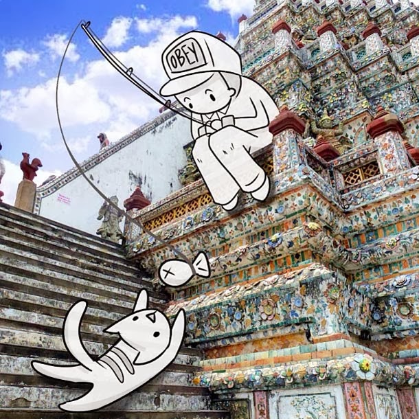 14 Gambar Apabila Kartun Doodle Comel Hidup Di Dunia Realiti Manusia