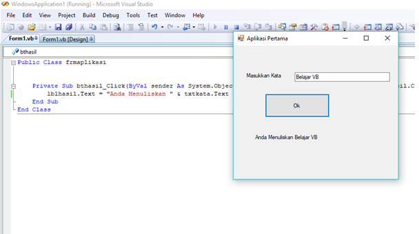 Pengenalan VB.net Bagian 2