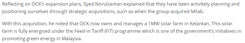 俊义的投资日记: 3. OCK Group Berhad
