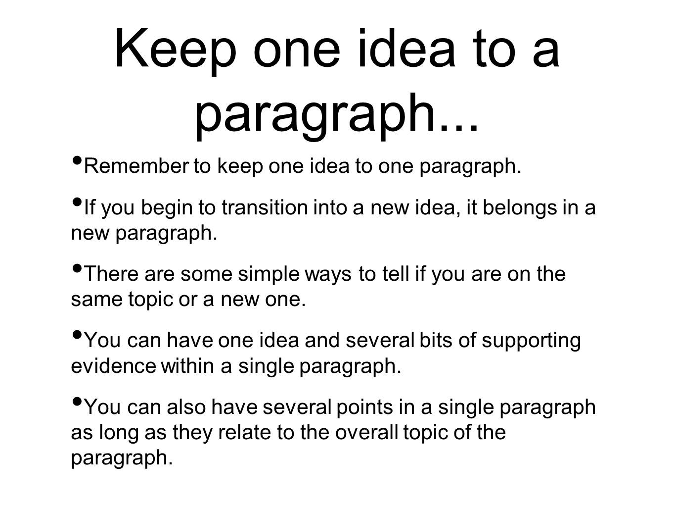 English and ESOL Lab Workshops: Formatting a Compelling Paragraph ...
