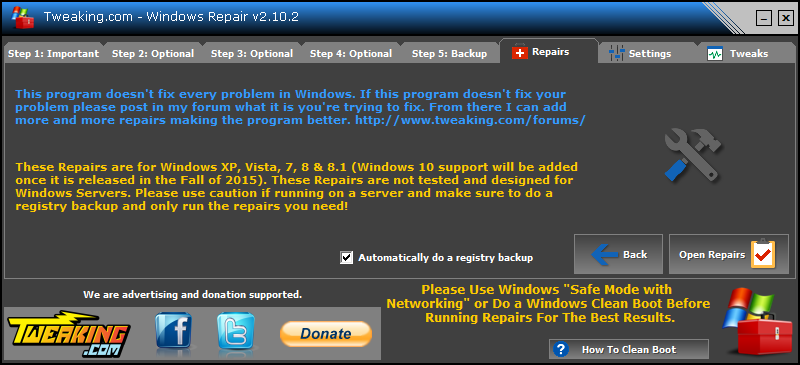 Cara Repair Windows Dengan Windows Repair All In One | Solusi Masalah ...