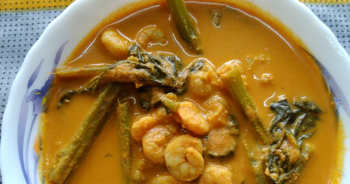 MALABAR SPINACH CURRY WITH PRAWNS / MANGALOREAN BASALE YETTI RASSA