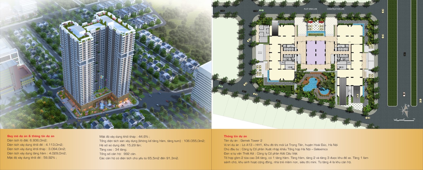 CHUNG CƯ GEMEK PREMIUM: MẶT BẰNG DỰ ÁN GEMEK PREMIUM(GEMEK TOWER2)