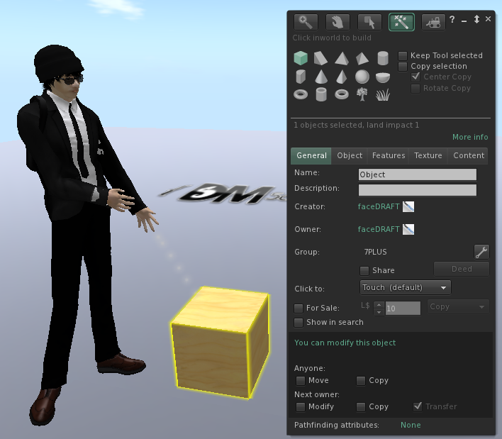 DM Script ( script in second life ) : เริ่มต้นสร้าง Script ให้กับวัตถุ ...