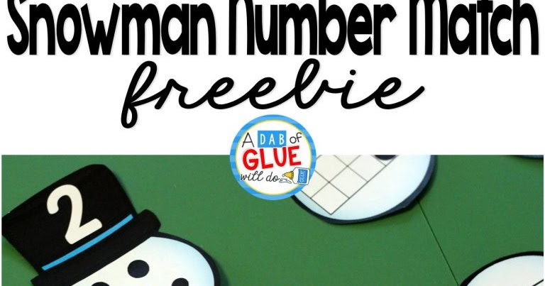 Kindergarten and Mooneyisms: FREE Snowman Number Match