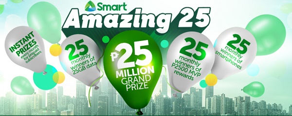 Win 25 Million Pesos with Smart Amazing 25 Promo