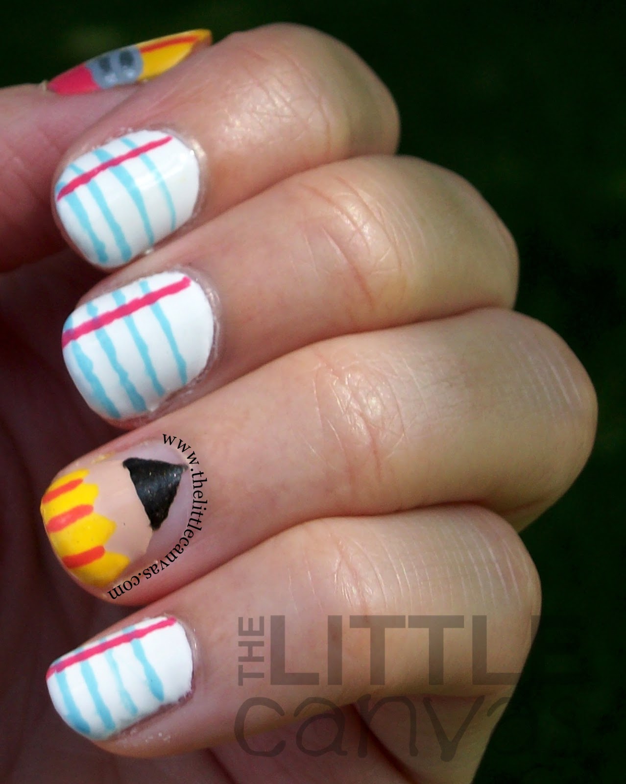 Back to School Nail Art + Tutorial! - The Little Canvas