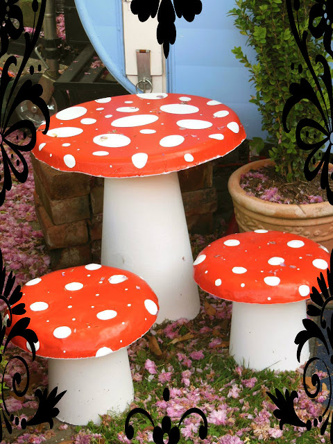 An angel in the garden: Dr G.Nome of Toadstool House & the Fairy Hat Shop