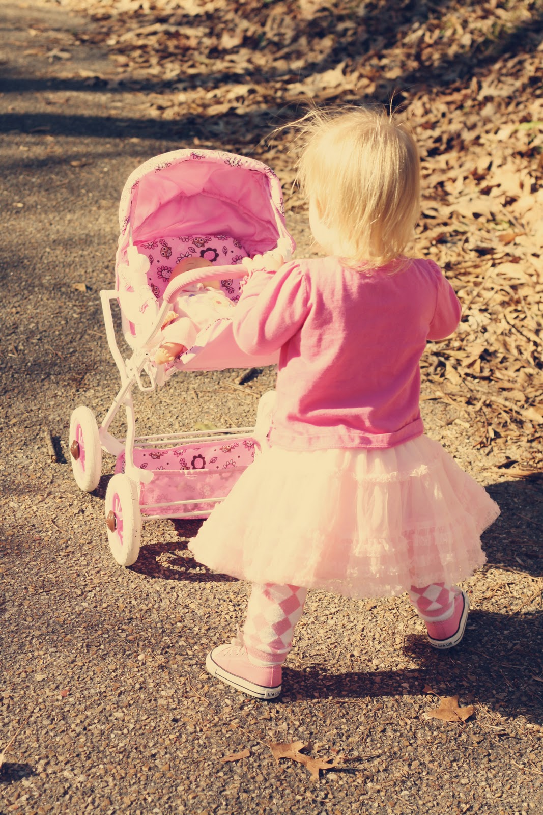 Apple Cheeks: baby pushing baby