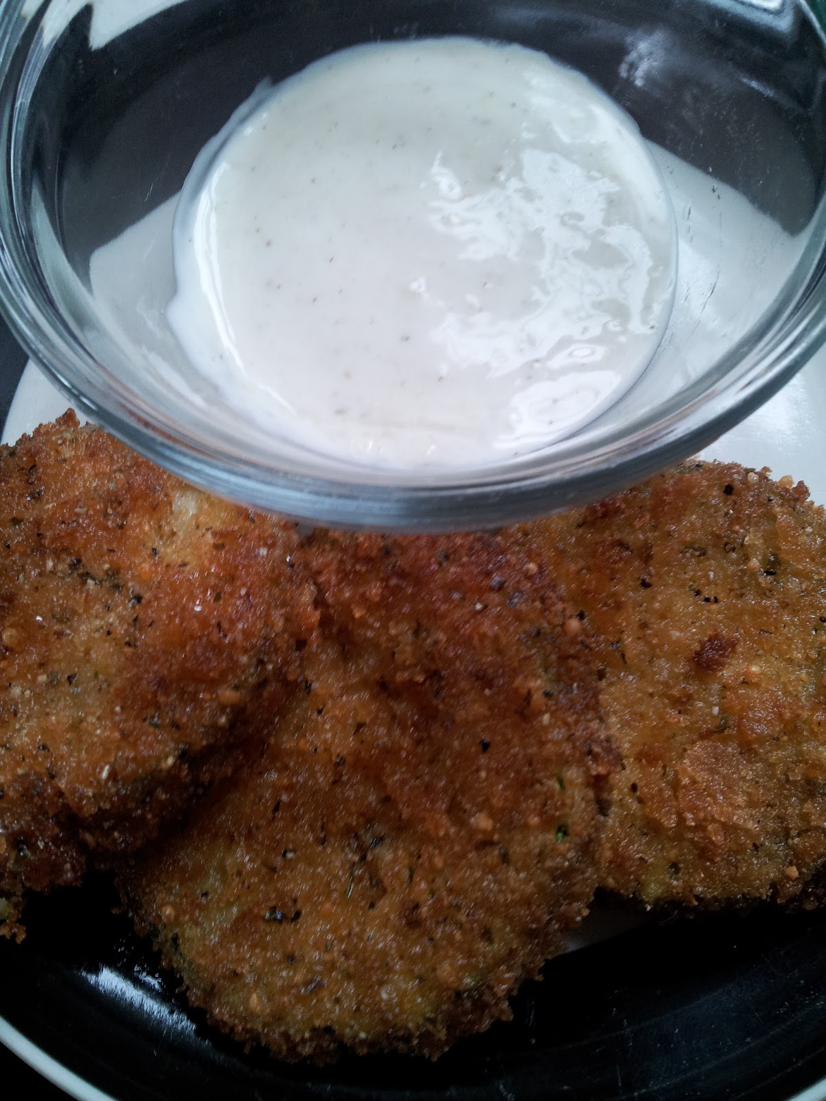 Smith and Blessings: Snacktastic Saturday: Fried Zucchini with Horsey Ranch