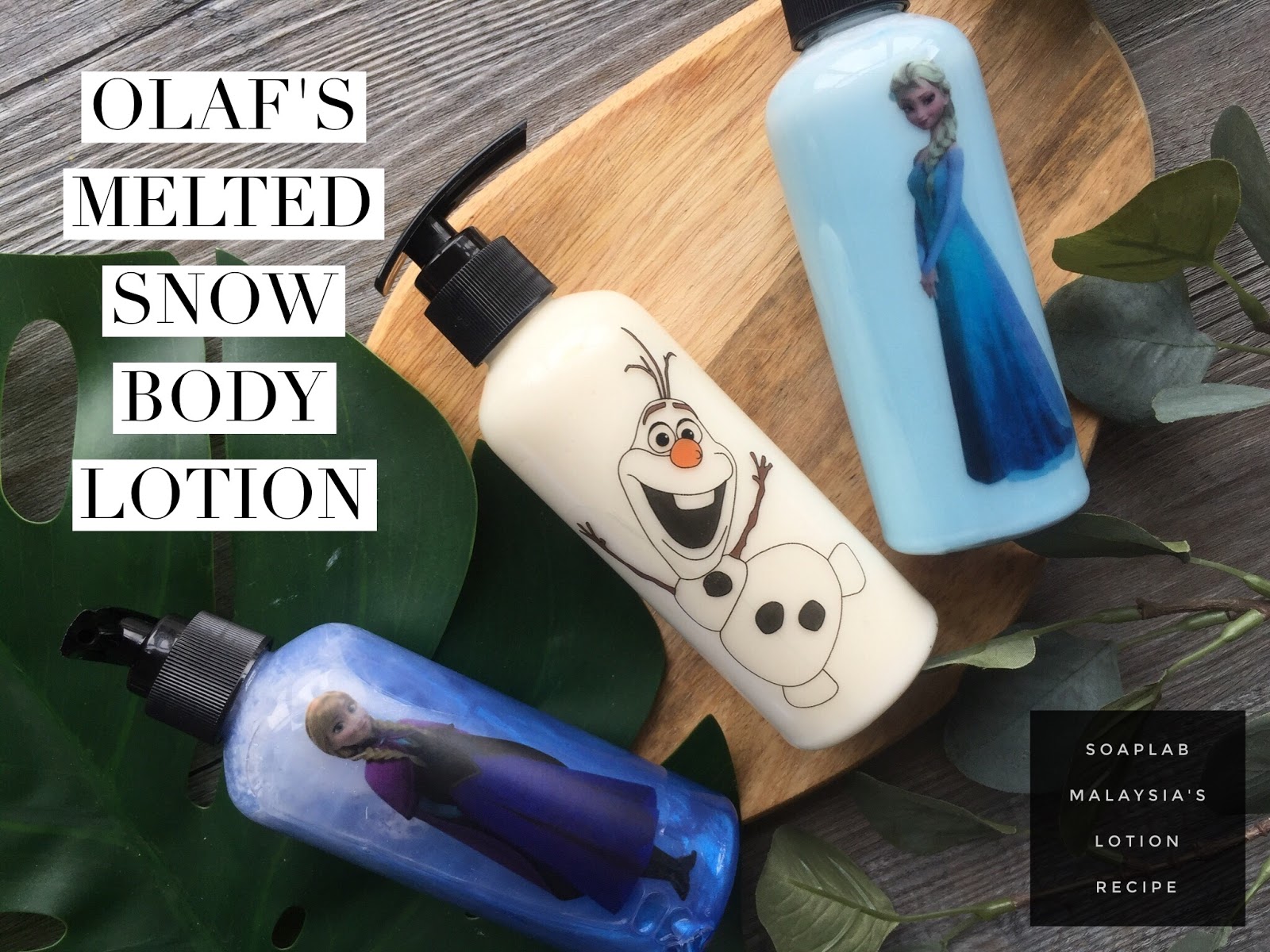 SoapLab Malaysia: How To Handmade Kids Lotion; Frozen Series (Olaf's ...
