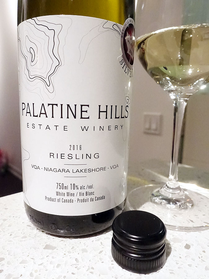 Palatine Hills Riesling 2016 (Niagara) - Wine Review