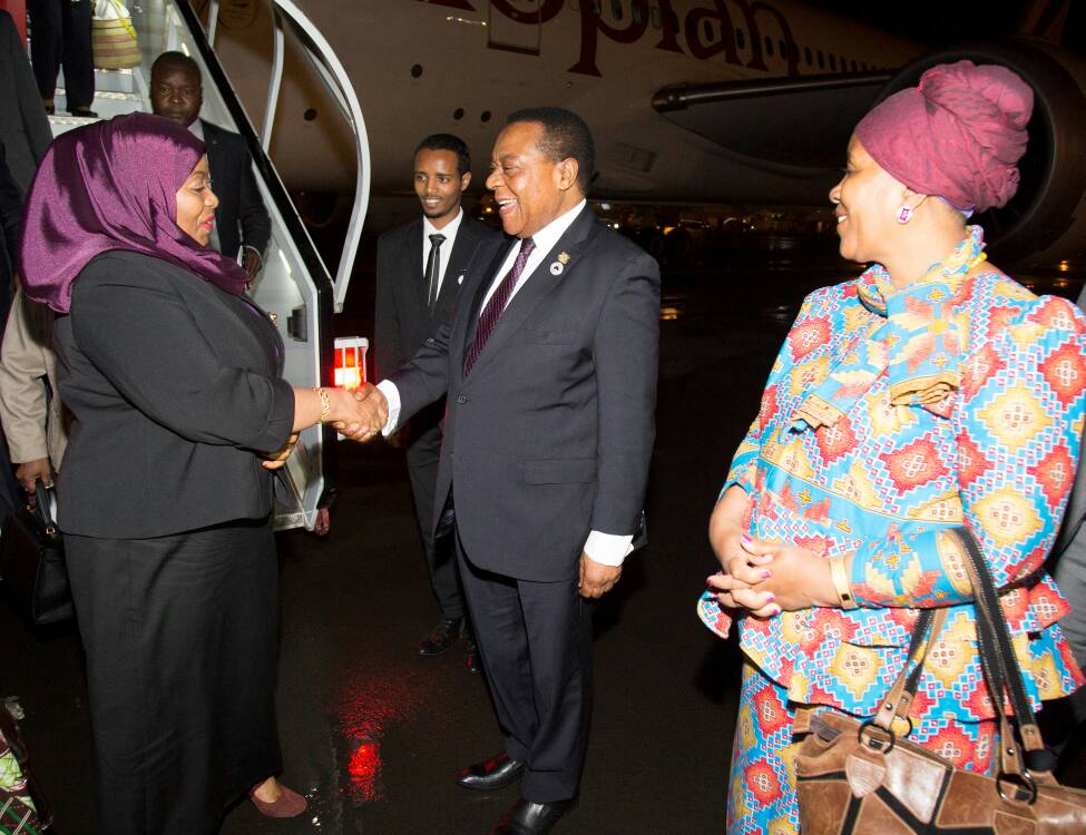 MAKAMU WA RAIS MH SAMIA SULUHU HASSAN AWASILI JIJINI ADDIS ABABA USIKU ...