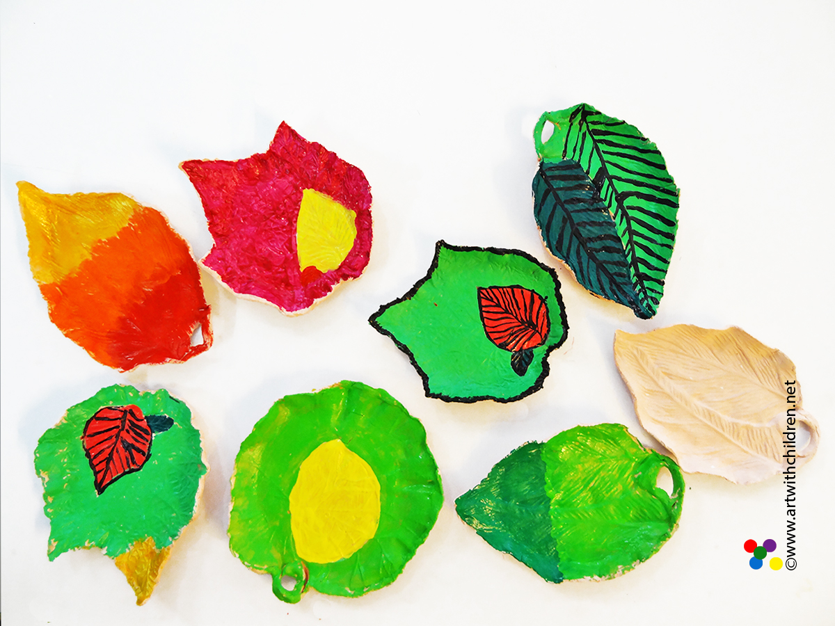 AUTUMN LEAVES ACTIVITY USING AIR DRY CLAY