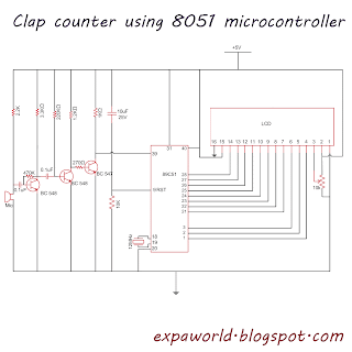 WORLD OF EMBEDDED: Clap counter using 8051 microcontroller