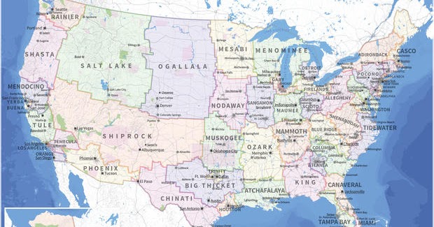 John Brown's Notes and Essays: The U.S. Map Redrawn as 50 States With ...