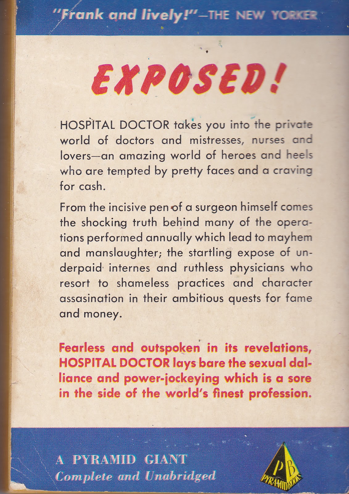 Time Machine to the Twenties: Pulp Fiction - Hospital Doctor by Edward ...