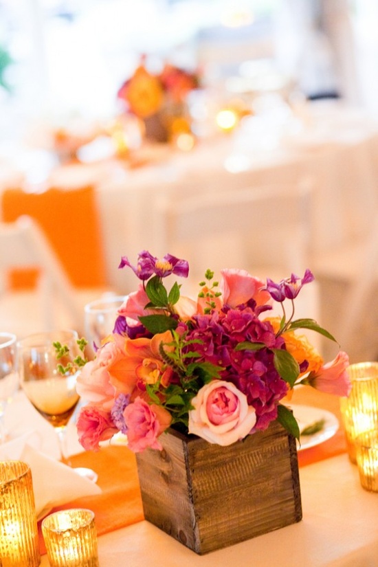 Bride-In-Dream: Bright Color Floral Centerpiece