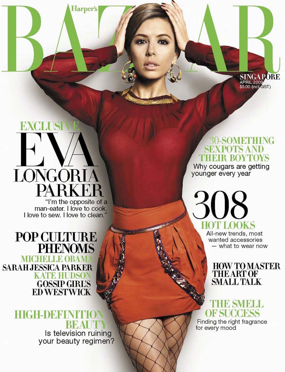 Eva Longoria Hairstyle Trends: Eva Longoria Magazine Cover Pictures