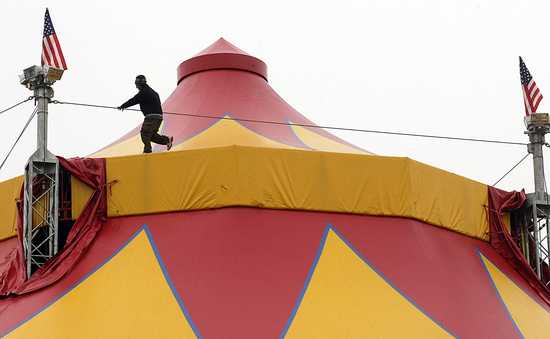 ..Circus Anonymous..: ..Tarzan Zerbini Circus..Set-up..Pasco,Wa Shrine ...