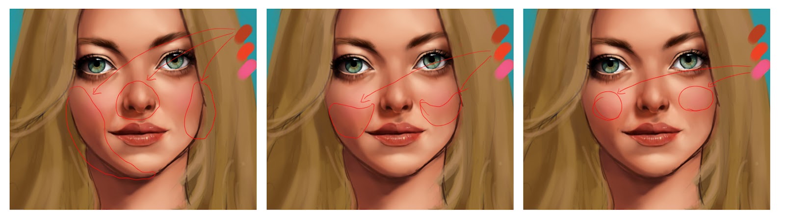 Kayness' Art Blog: Basic Face Shading Tutorial - updated 6th March