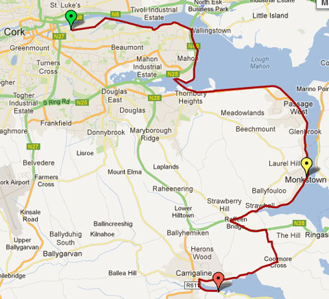 As you can see, about 18 kms are alongside the waters edge making it a ...