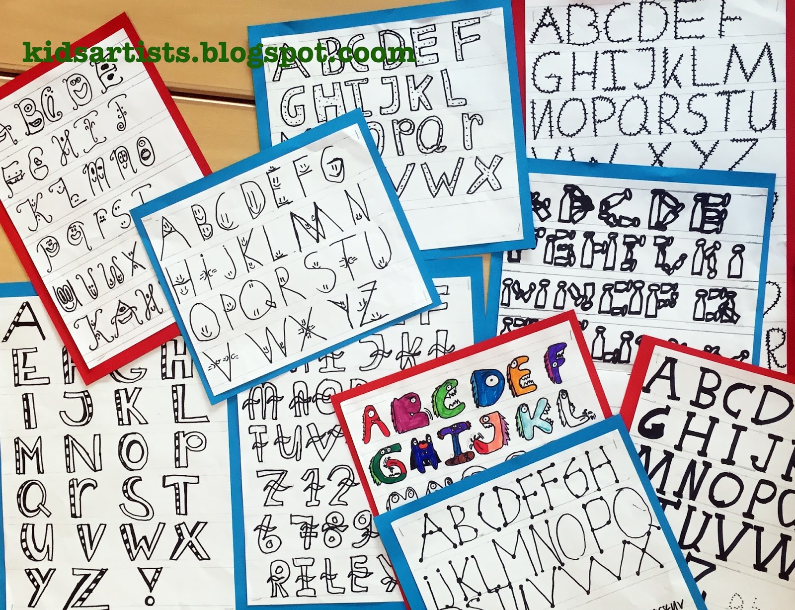 Kids Artists: Letter doodling