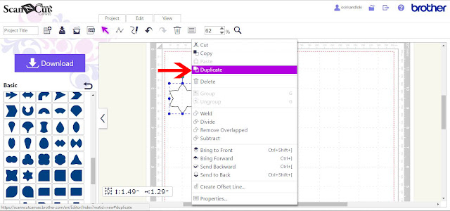 Spacing images evenly on a line Brother Scan and Cut Canvas. | Design ...