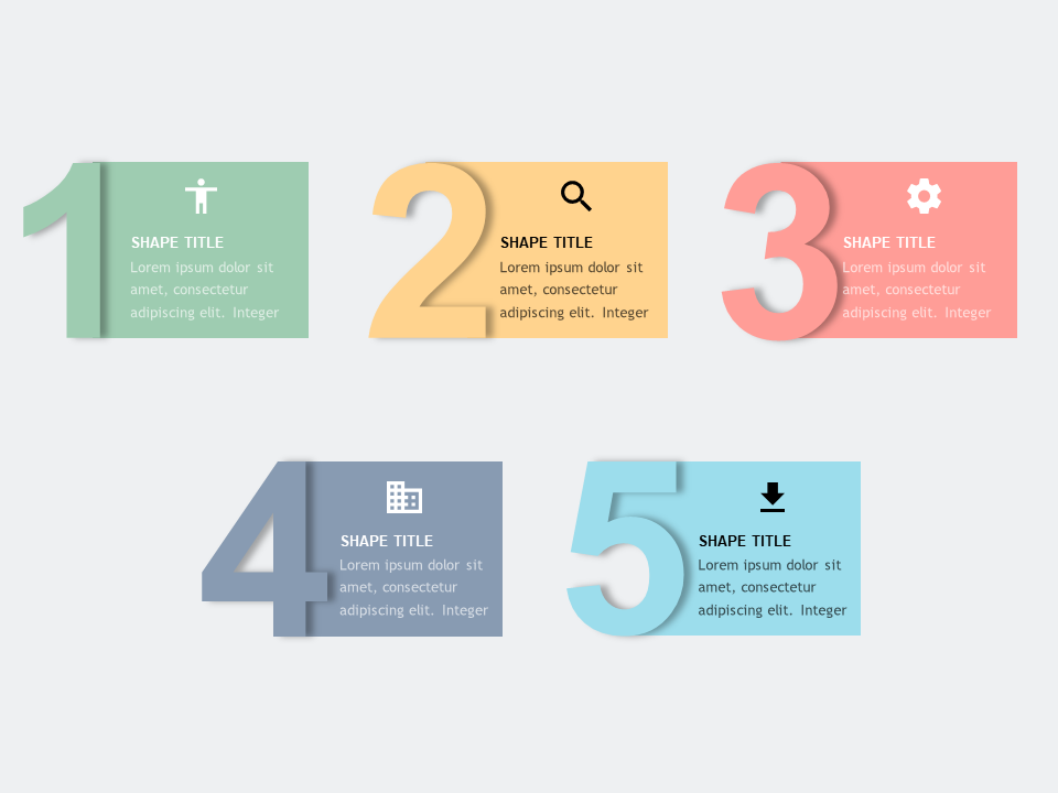 Big Number Label Array PowerPoint Templates - PowerPoint Free