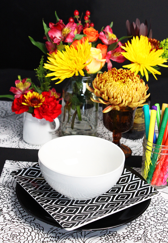 Table Setting Coloring Page