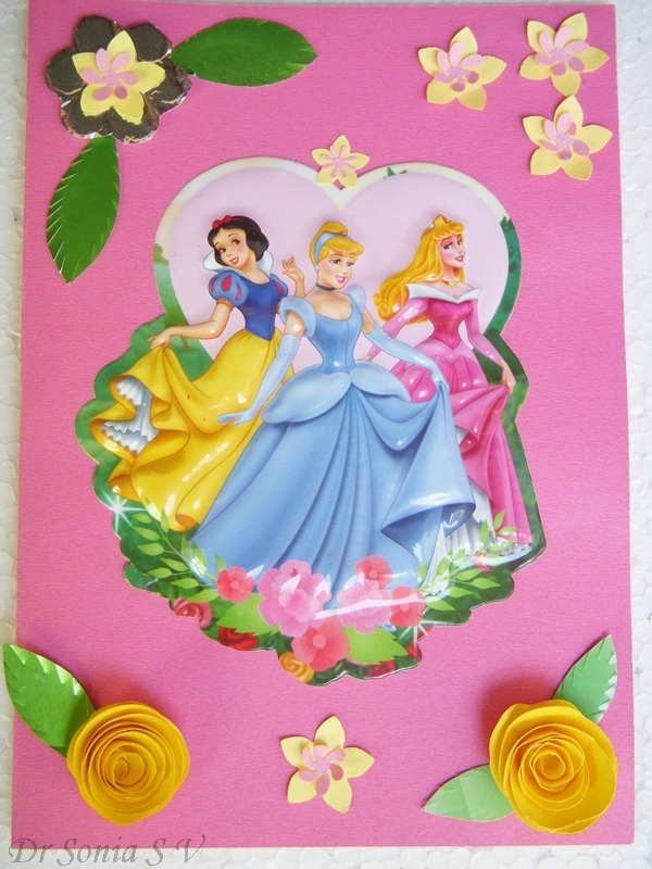 Cards and Crafts : Pop Up card -Pop Up Princess Card