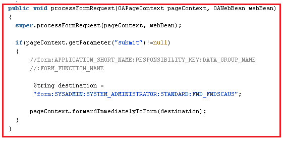 OAF by SSPatil: Calling D2K Form From OAF page