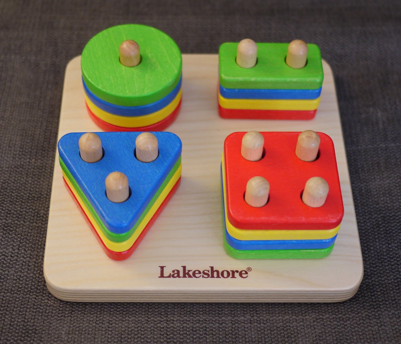 The Rainbow Playhouse: Toy Review: Lakeshore Sort-A-Shape Activity Board