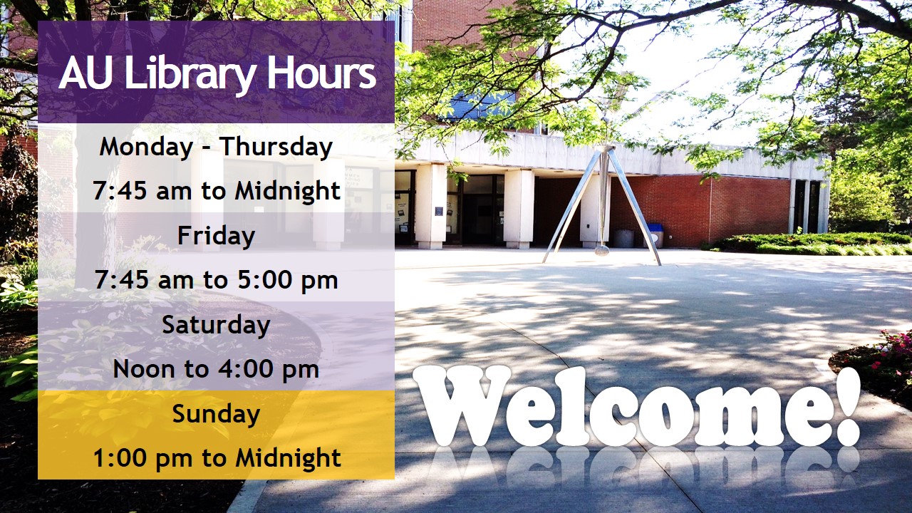 Archer Library News: Library Hours: Spring 2019
