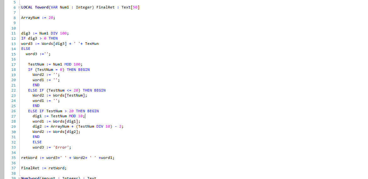 NAVISION For Beginners: Convert Number To Words