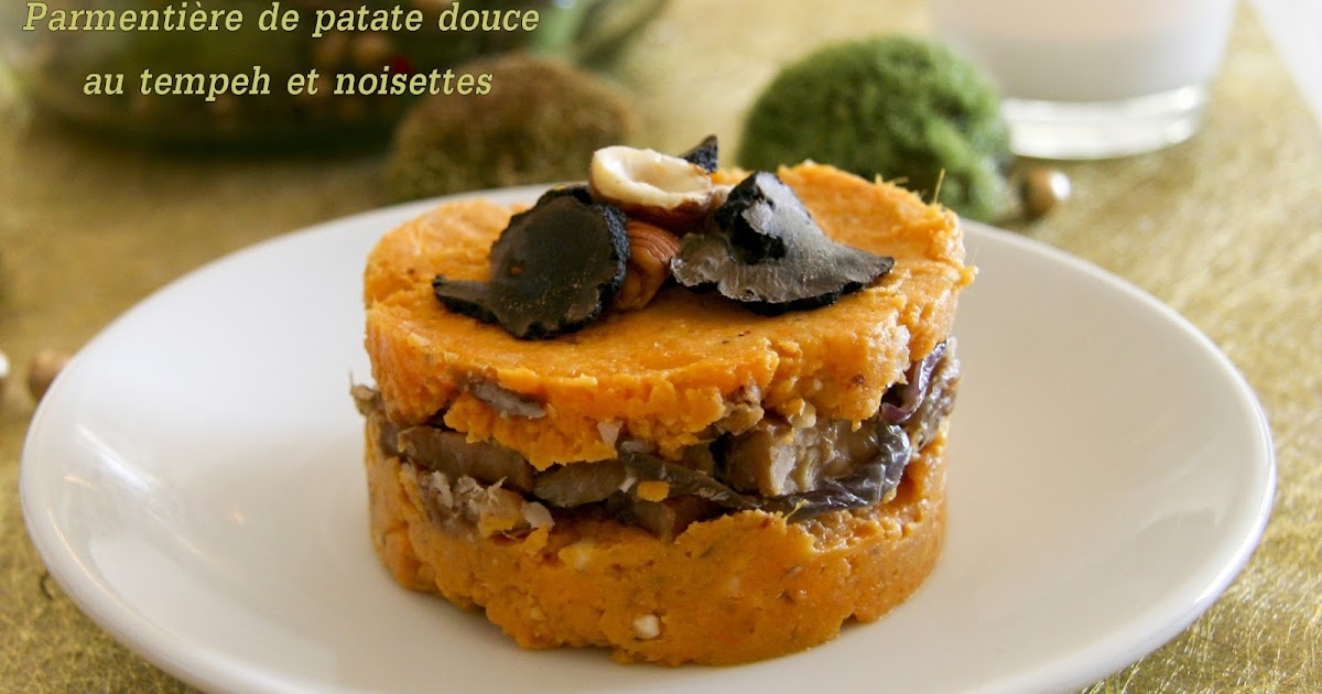 Parmentière de patate douce au tempeh et noisettes