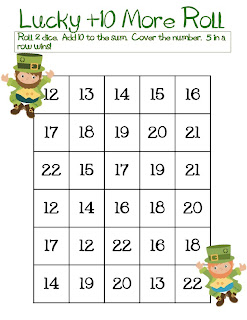 Classroom Freebies Too: St. Patrick's Day +10 Roll