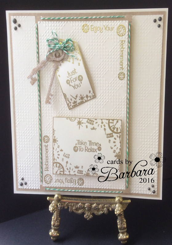 Phills' Crafty Place: Retirement Card in Cream & Craft Card - Featuring ...