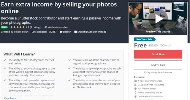 [100% Off] Earn extra income by selling your photos online| Worth 50 ...