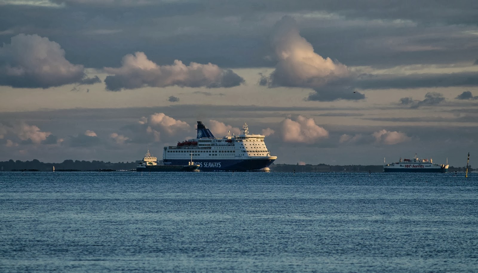 The Things I Enjoy: Cruise ferry Crown Seaways and cargo ship Merle ...