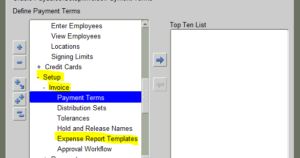 Oracle Application's Blog: Expense report template in oracle payables