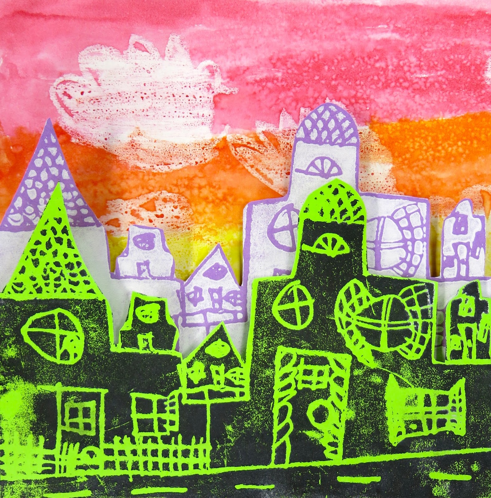 Cassie Stephens: In the Art Room: Printed Cityscape Collages with Third ...