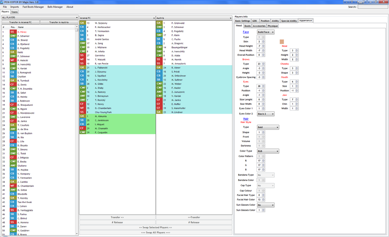 Editores de PES6: PES 6 EDITOR by Majin Versão 1.0.2