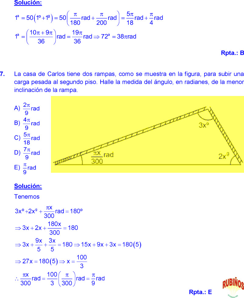 SISTEMAS DE MEDIDAS ANGULARES EJERCICIOS Y PROBLEMAS RESUELTOS EN PDF