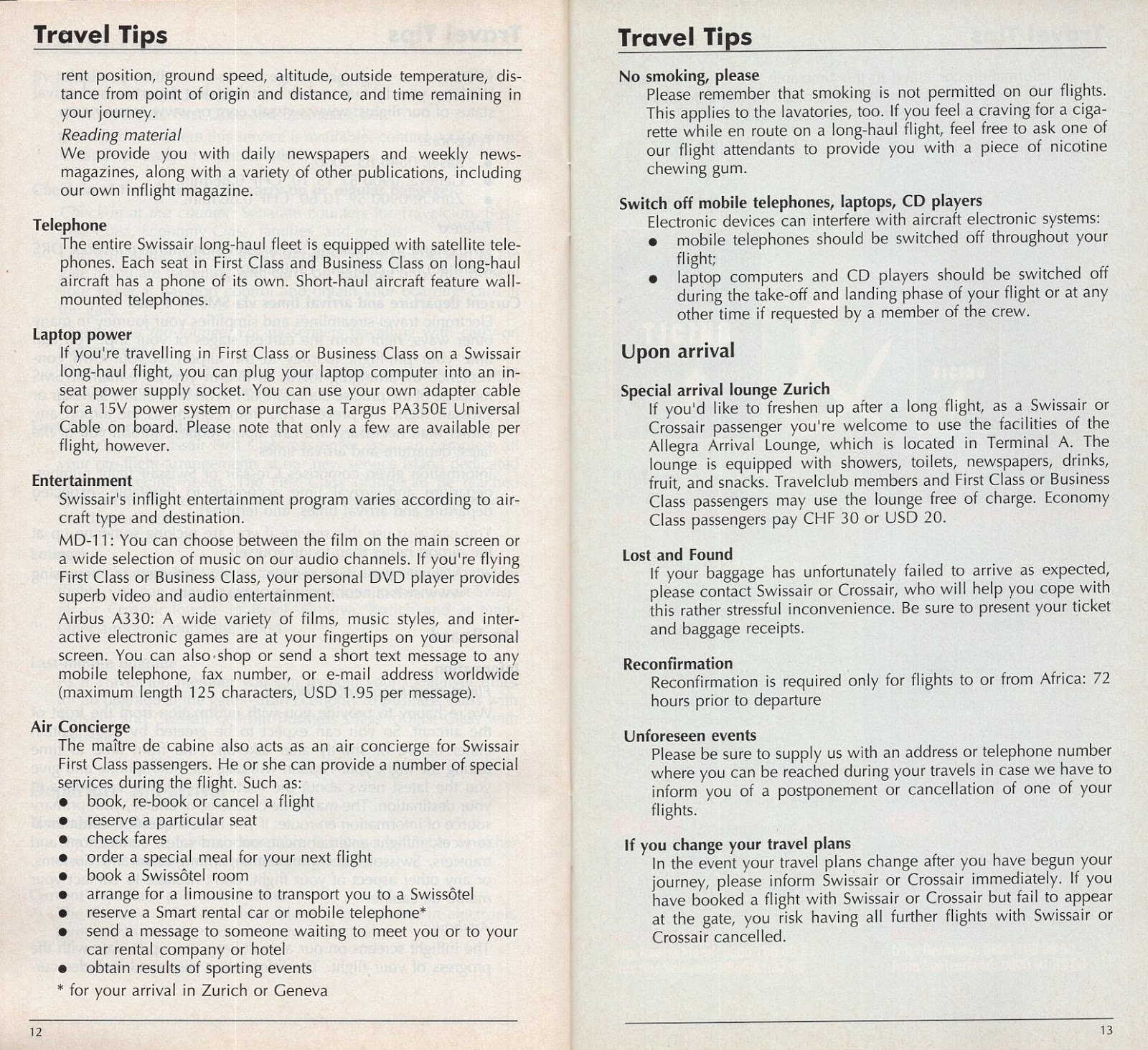 Airline memorabilia: Swissair + Crossair (2001/2002) [completo]