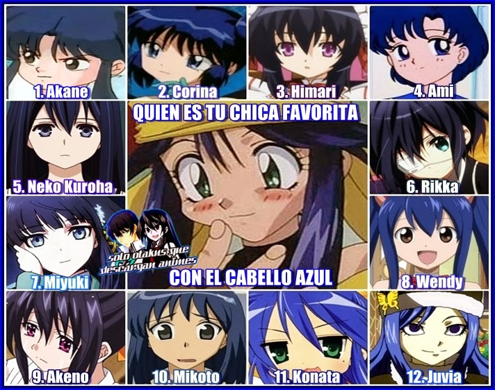 TOP ANIME: CHICAS ANIME CON EL CABELLO AZUL
