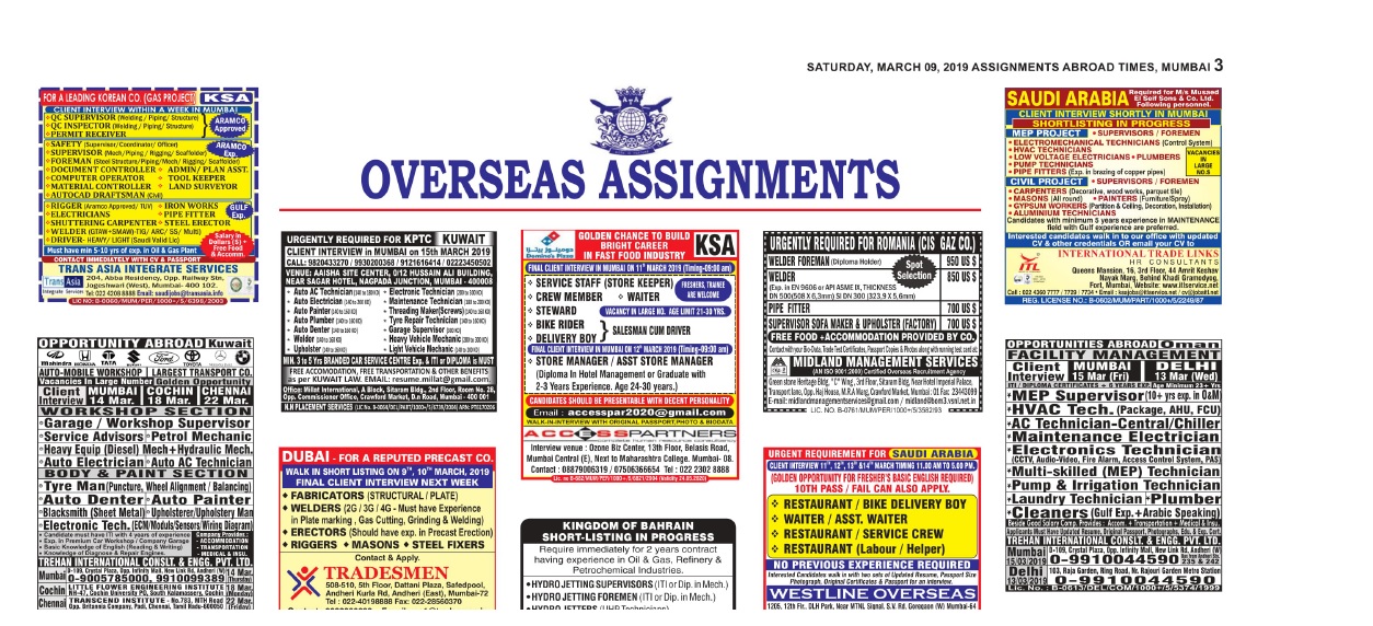 Assignment Abroad Times- 03rd June 2023