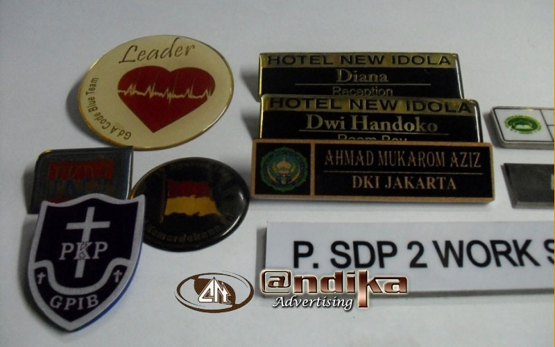 Buat Name Tag, Pin Emblem Andika Advertising