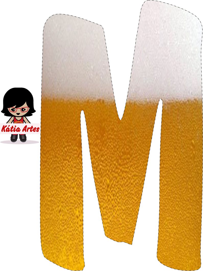 Alfabeto cerveza con espuma. - Oh my Alfabetos!